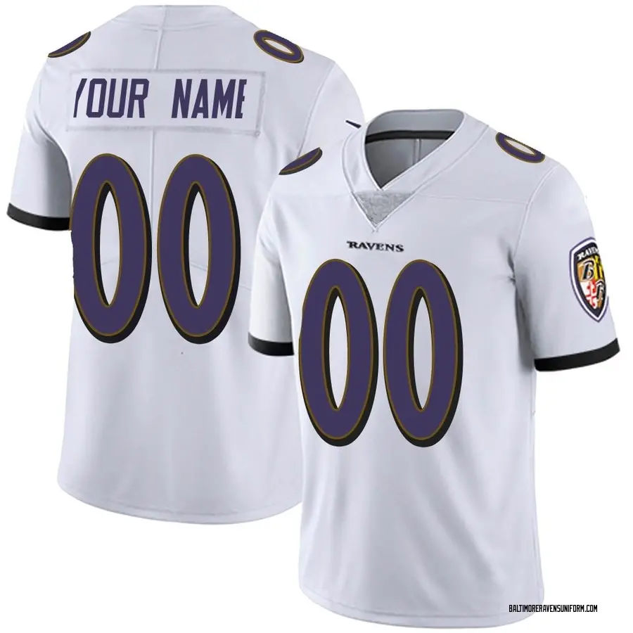 Nike Custom Baltimore Ravens Youth Limited White Vapor Untouchable Jersey